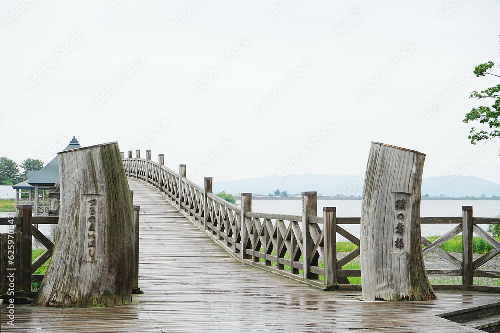 Tsuru no Mai Bridge and Tsugaru Fujimi Lake in Aomori, Japan - 日本 青森 津軽 ...