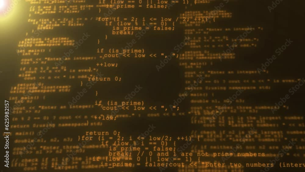 Vidéo Stock 4K Programming source Scrolling digital code abstract background. Software ...