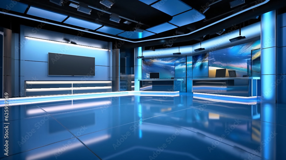 Tv Studio. News studio. News room. Background for newscast. Backdrop ...
