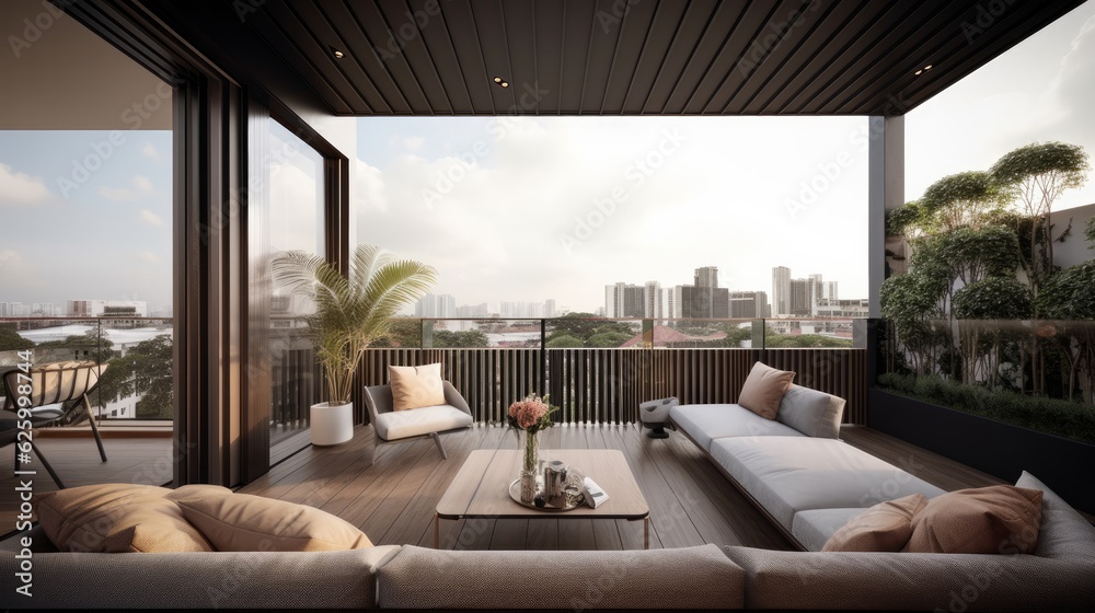 beautiful resort interior and patio terrace design living area open ...