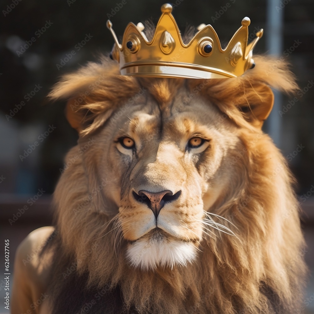 Lion, Lion with king crown, lion king, lion king, real lion, royal lion ...