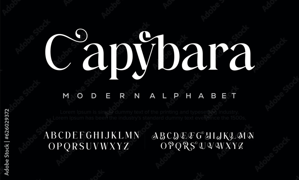 Elegant luxury good damn abstract digital technology logo font alphabet ...