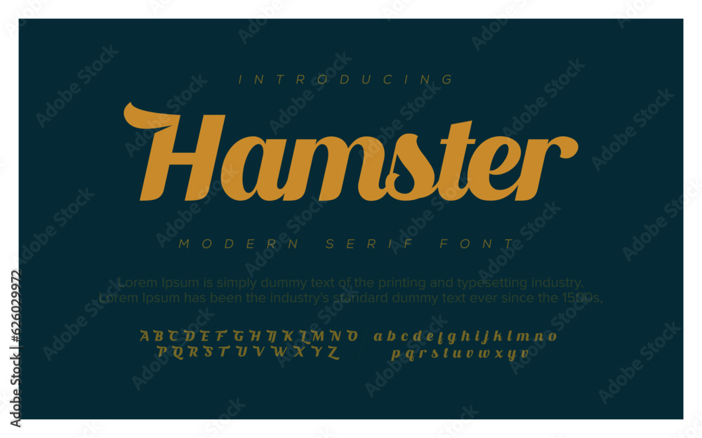 Hamster elegant luxury abstract wedding fashion logo font alphabet ...