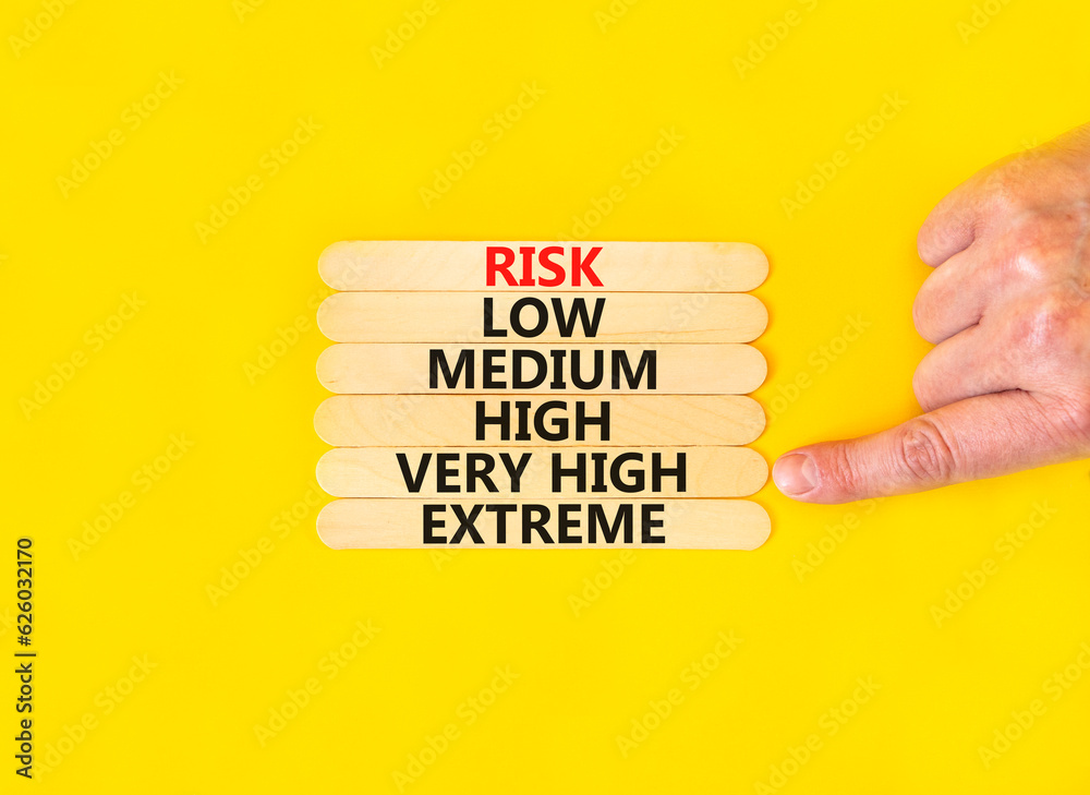 Very high risk symbol. Concept word Risk low medium high very high ...