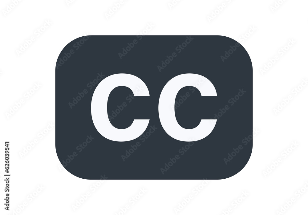 Closed Captioning Symbol Stock Vector | Adobe Stock