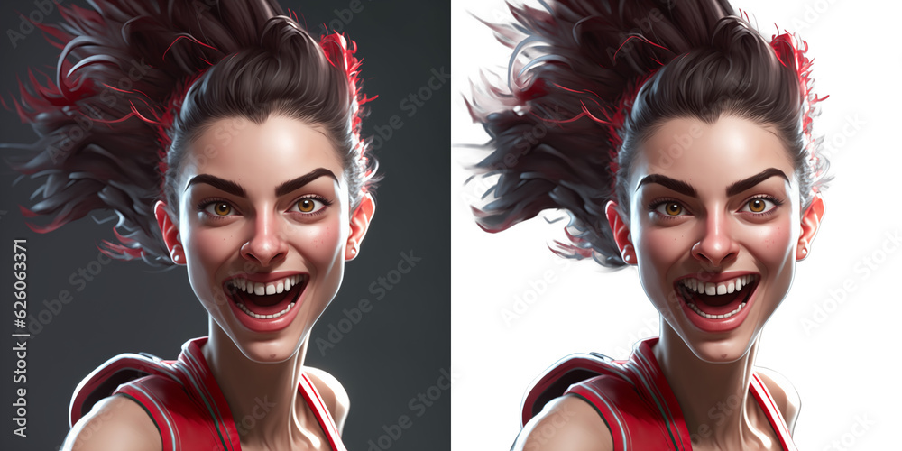 Energetic Gamer Avatar. lively and cheerful video game character is ...