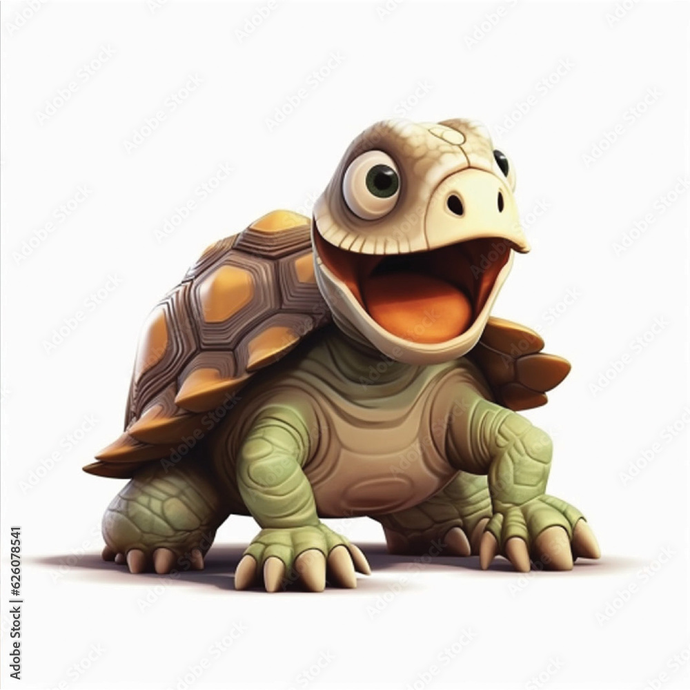 Sulcata Tortoise looks cute in a variety of poses, has a funny, bright ...