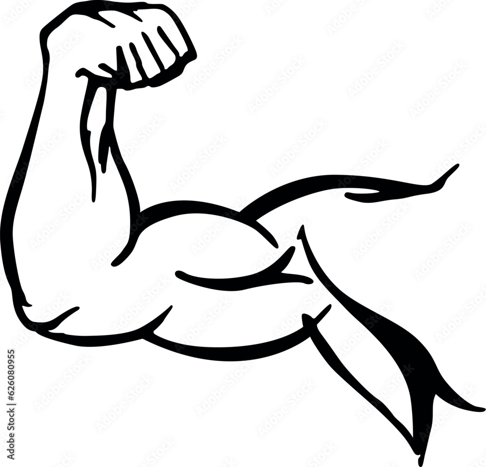 Vetor de Bodybuilder Bicep Cutfile, cricut, silhouette, SVG, EPS, JPEG ...