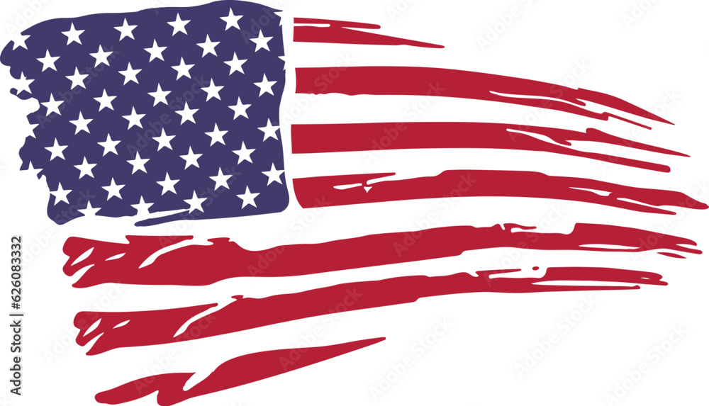 distressed American flag svg, tattered flag svg, flag eps, distressed flag vector, American flag ...