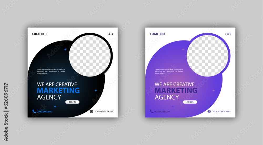 Corporate and digital business marketing promotion post design or ...