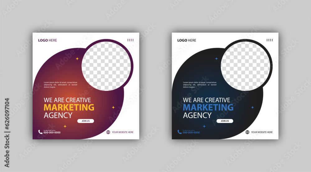 Corporate and digital business marketing promotion post design or ...