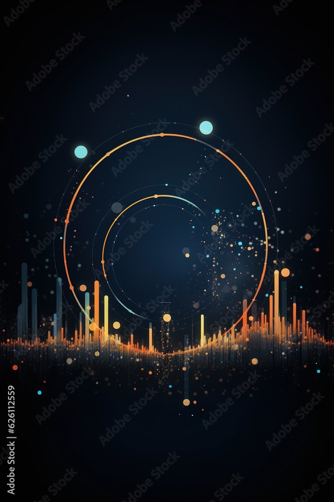 ภาพประกอบสต็อก Abstract Data Visualization,Book Cover Insightful Data ...