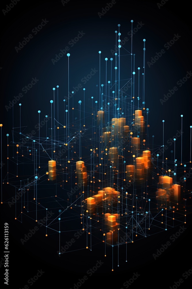 Abstract data visualization Insightful Data Visions - Unraveling Patterns and Trends Book Cover ...