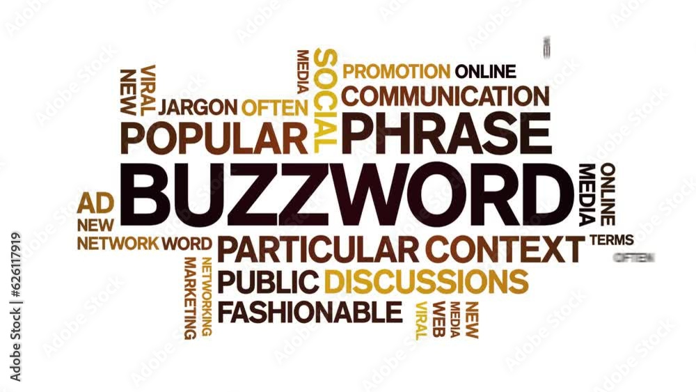 Buzzword animated tag word cloud;text design animation kinetic ...
