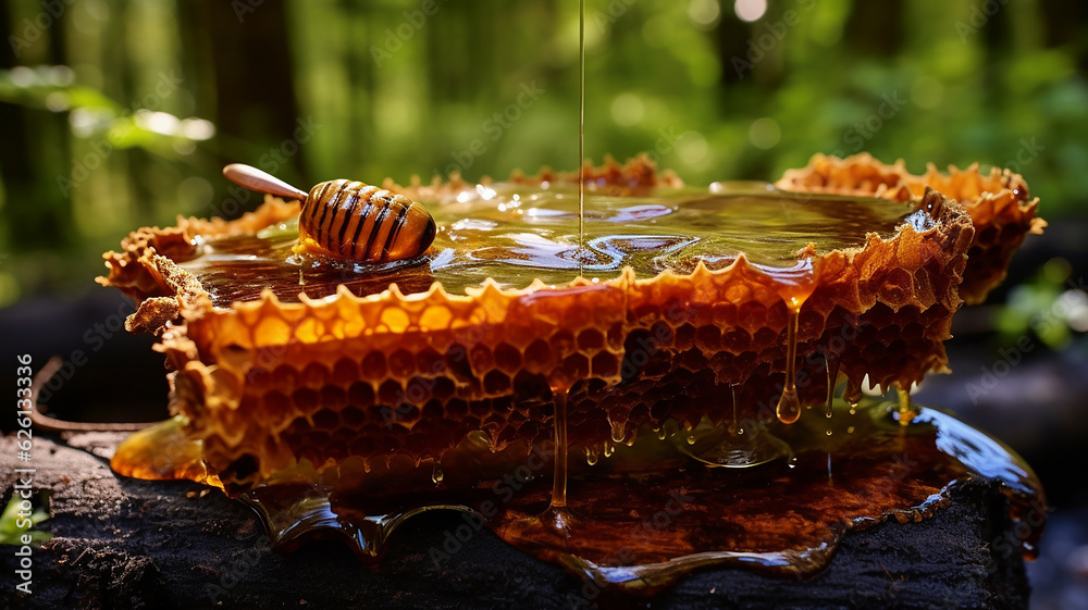 Actual picture of Royal Honeycomb With bees and sweet honey dripping ...