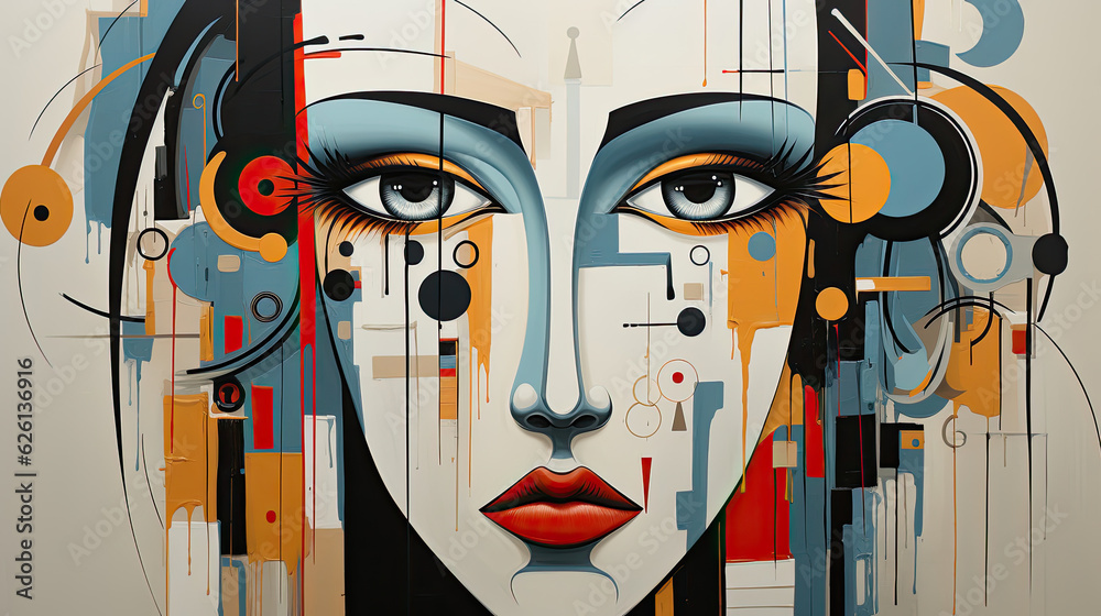 Symbolism-focused abstract artwork incorporating meaningful symbols ...