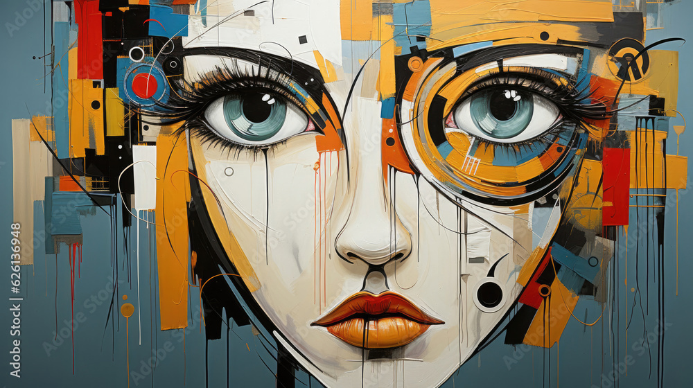 Symbolism-focused abstract artwork incorporating meaningful symbols ...