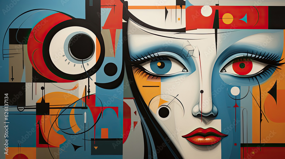 Symbolism-focused abstract artwork incorporating meaningful symbols ...