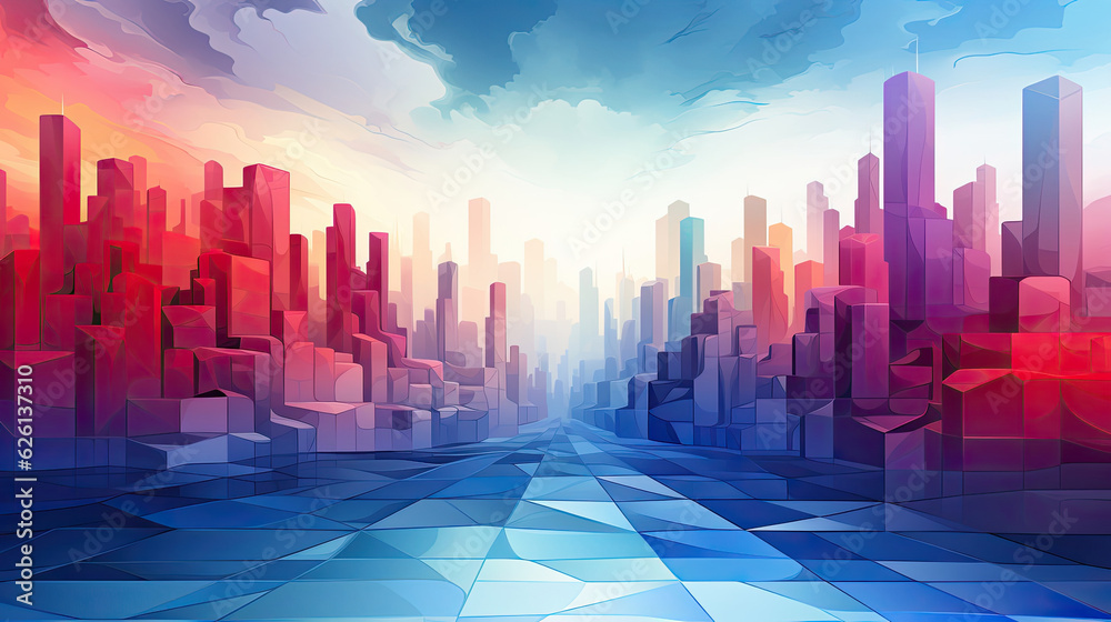 Architectural elements-focused abstract background incorporating shapes ...