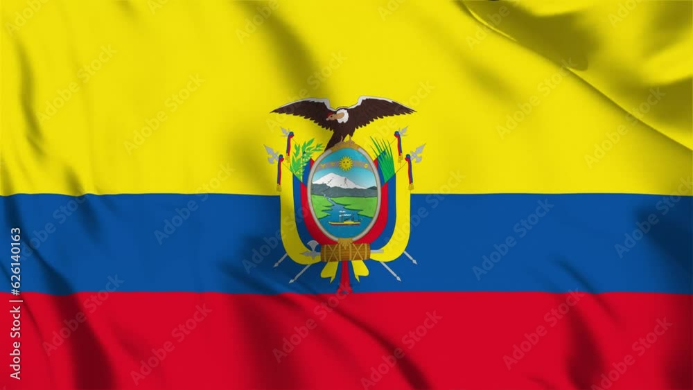 Ecuador flag background with seamless looping animation in 60 fps Stock ...