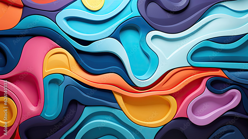 Chaos and order-themed abstract composition with a combination of ...