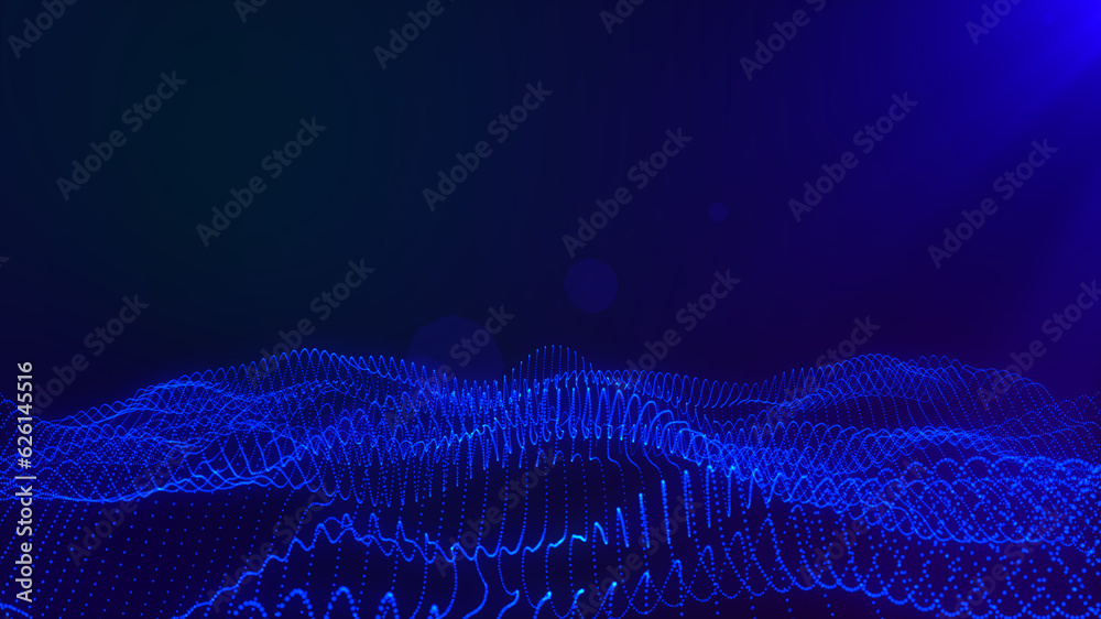 spinning blue space particle form, futuristic neon graphic Background ...