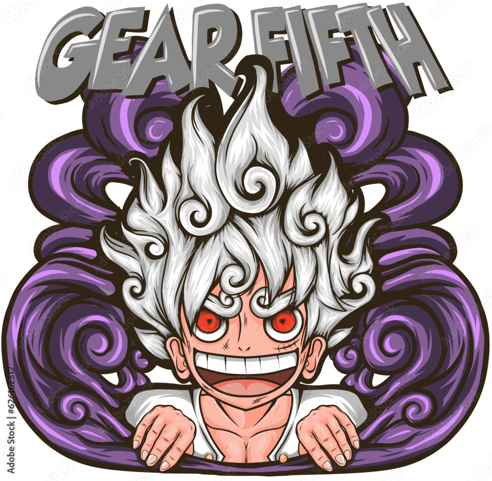 Poster gear fifth gear 5 sun god nika gomu gomu no mi hito hto no mi ...