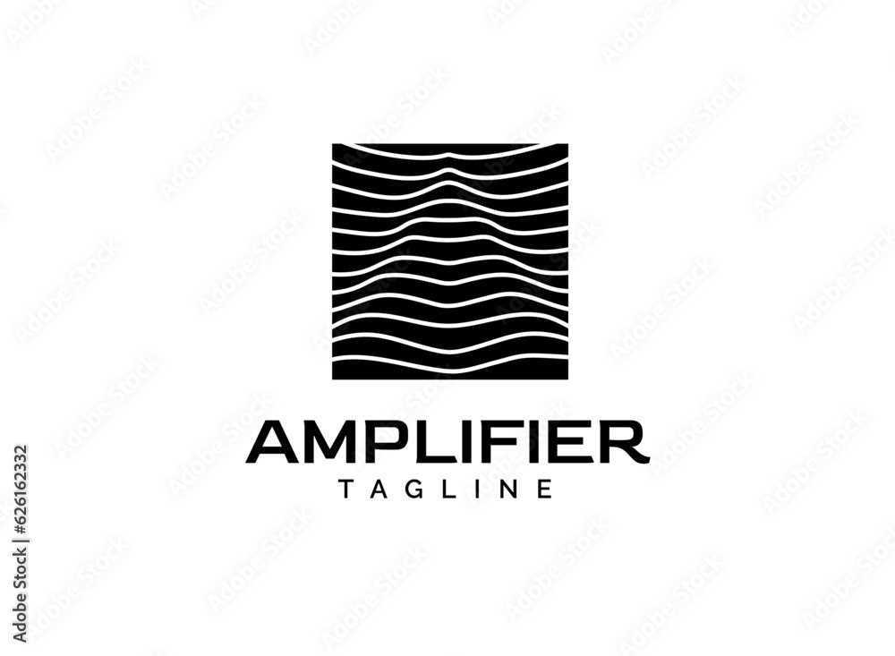 Introducing the "Amplifier eko wave abstract logo design," a seamless logo that encapsulates ...