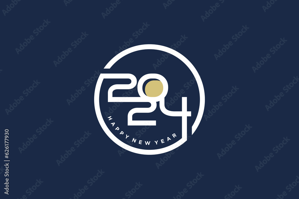 Vetor de 2024 logo design vector icon with creative concept ...