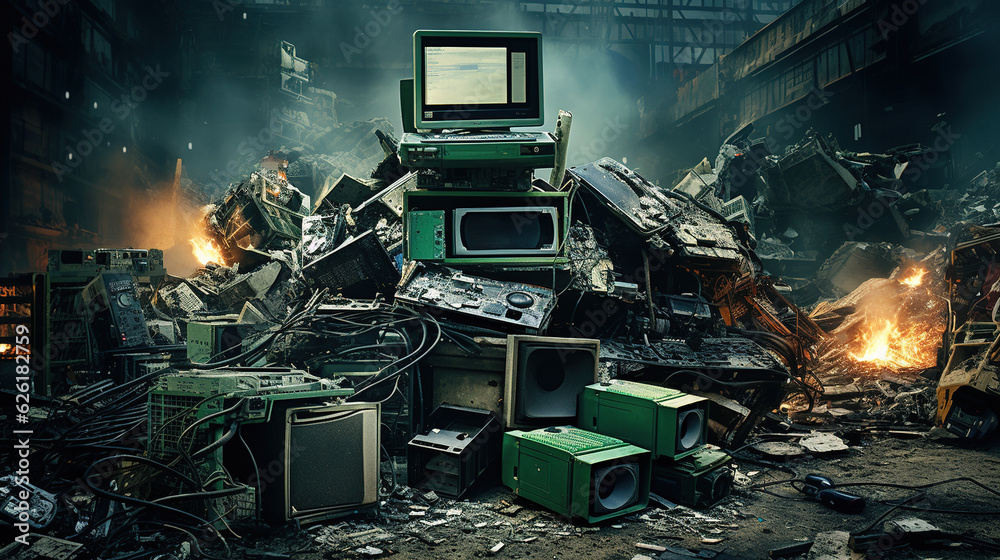 E-Waste Recycling: Illustrating the proper disposal and recycling of ...
