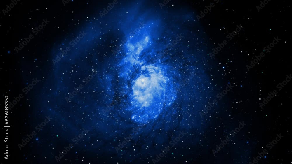 A virtual flight through stars and nebulas stars skies with twinkling ...