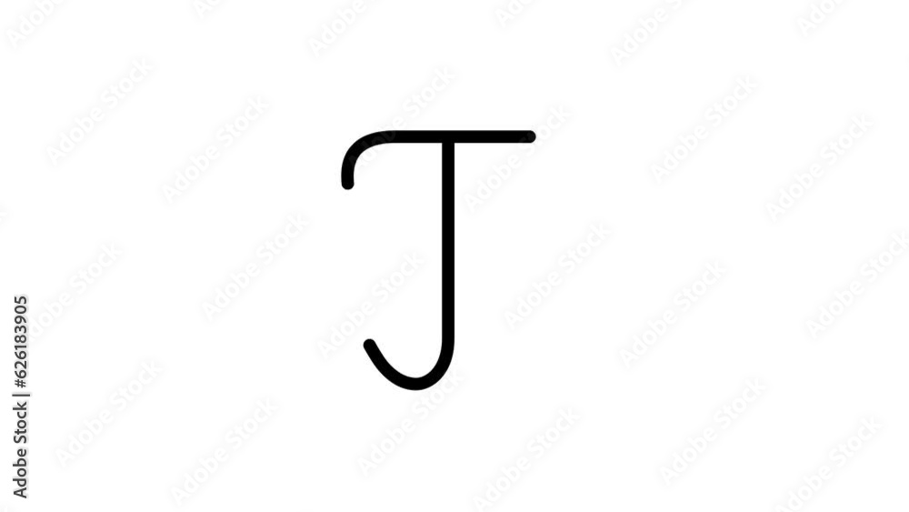 T letter big writing cartoon animation. Compatibile part of alphabet ...