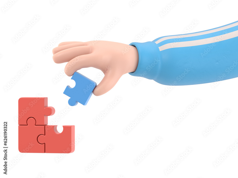 Transparent Backgrounds Mock-up.Business teamwork with white puzzle of ...