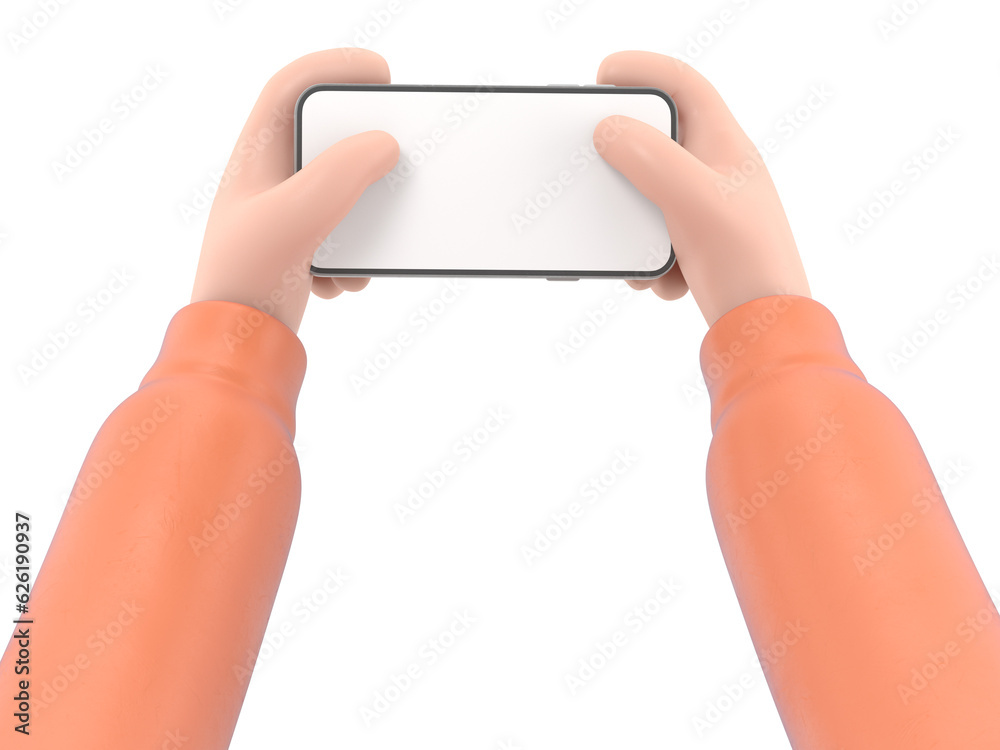 Transparent Backgrounds Mock-up.3d skinned hand touching smartphone ...