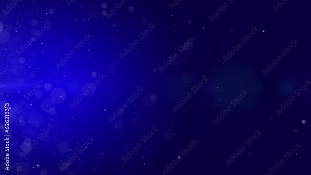 Vidéo Stock Blue slow fly snowflakes shining bokeh seamless backdrop ...