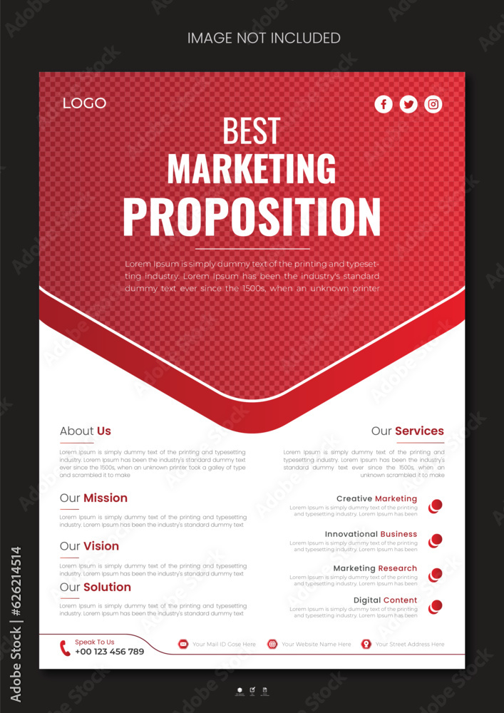 Corporate modern Business flyer design template. Geometric shape ...