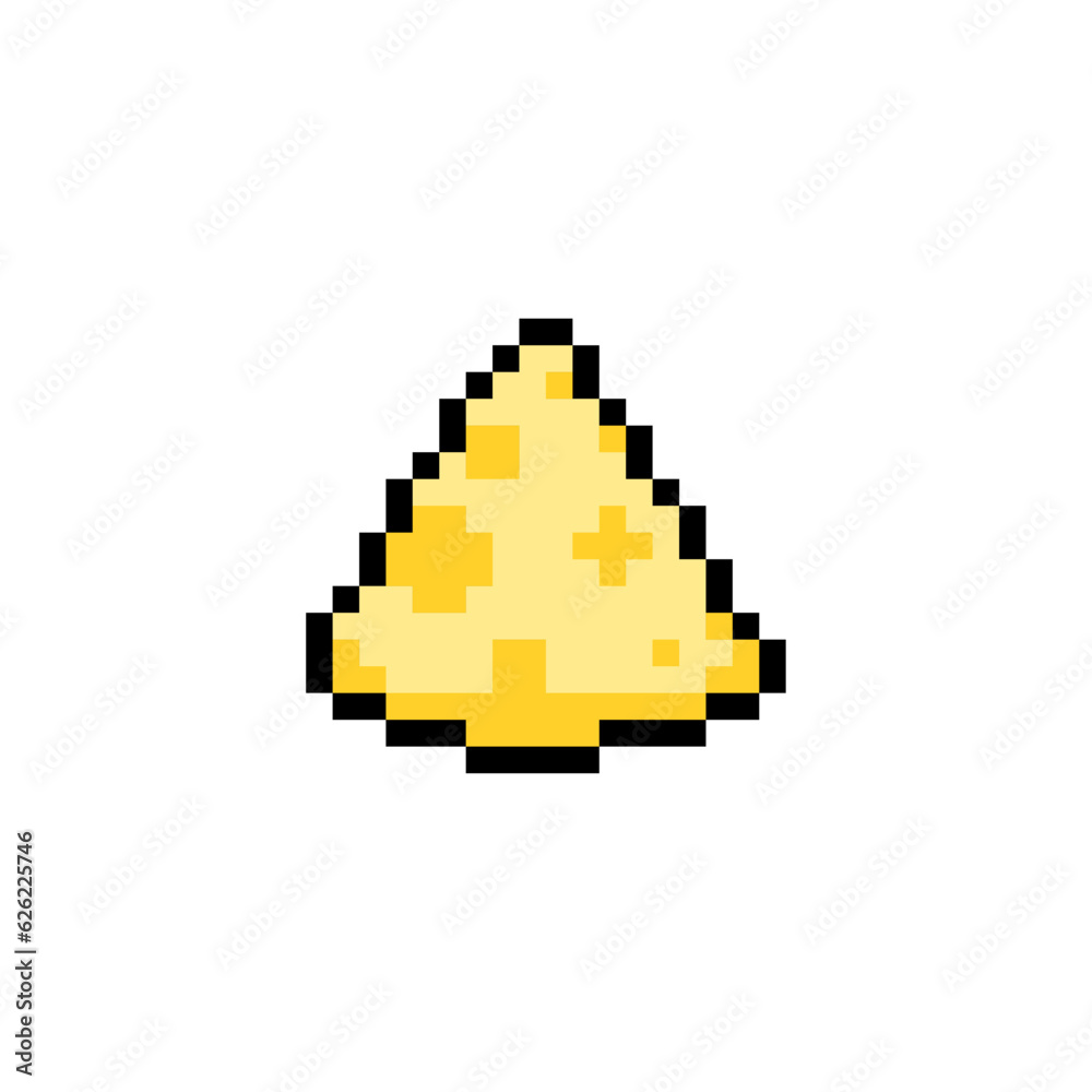 Cheese pixel art icon isolated. 8 bit food sign. pixelated Symbol for ...