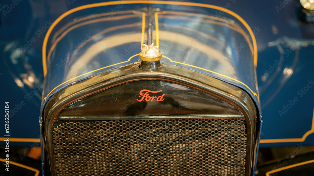 Front view of a classic model TT Bus Ford car, evoking timeless ...