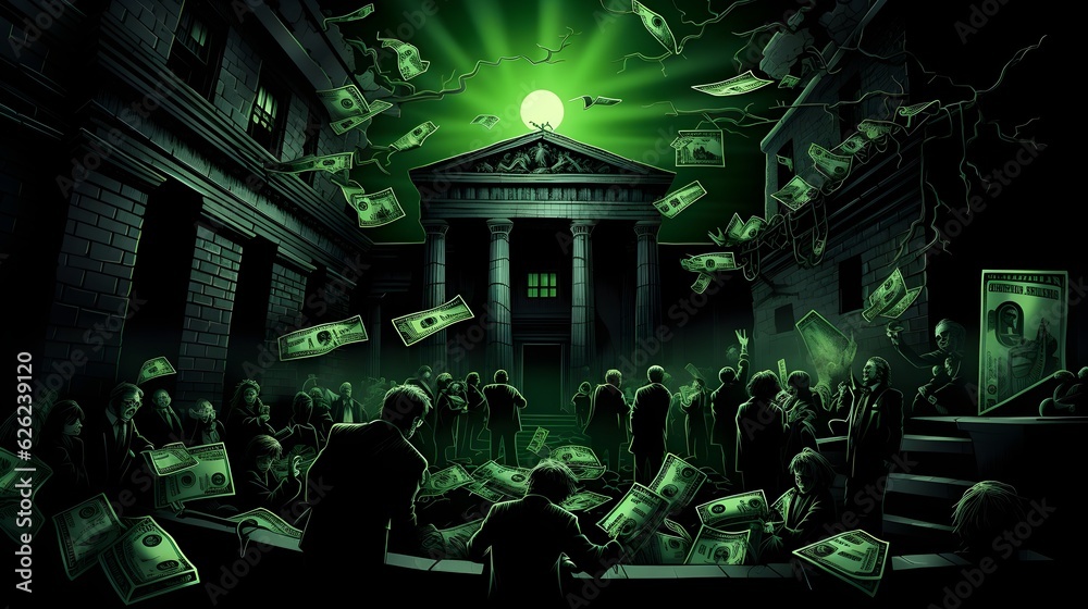 Corruption is a dull green color. An indicator of the destruction of ...