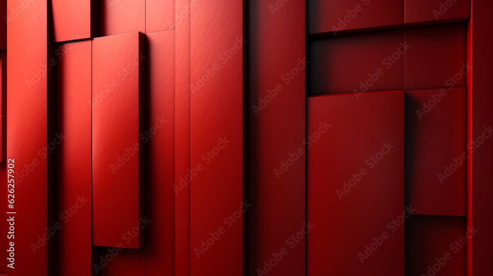 Abstract red cube wall background. Modern design. Generative AI Stock ...