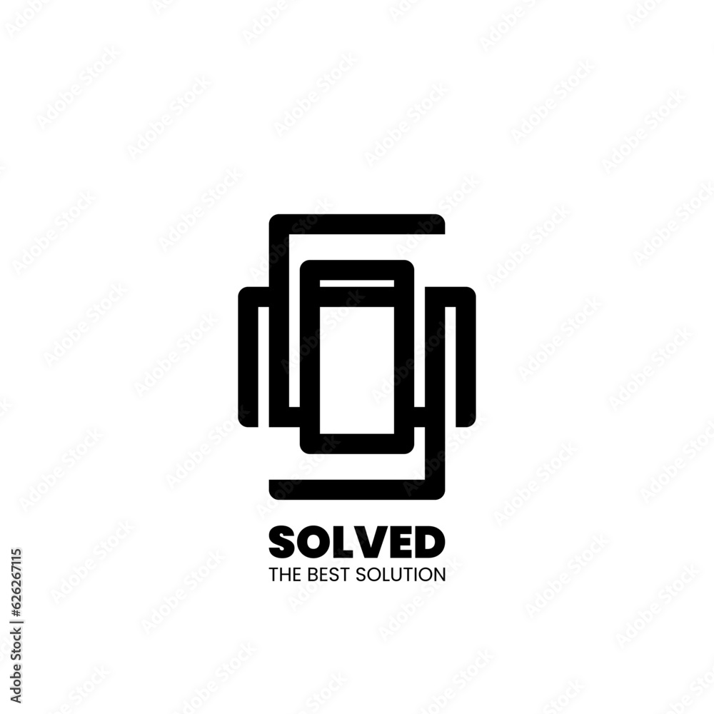 Modern and trendy S Logo design concept, ingeniously combining a door ...