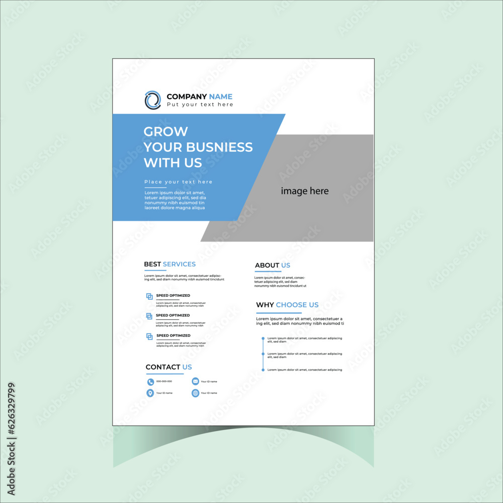 Business flyer template || One pager Stock Vector | Adobe Stock