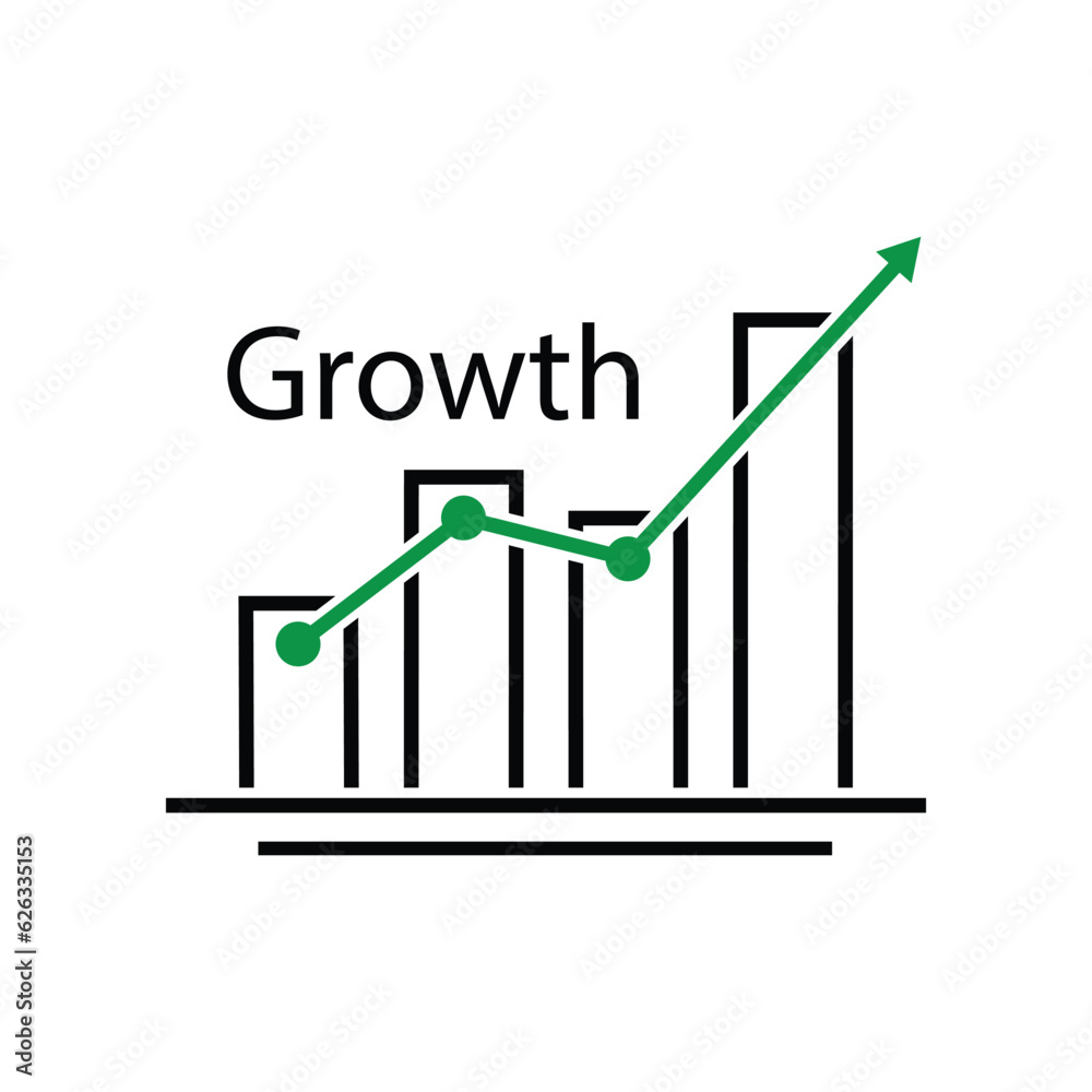 success like simple thin line growth logo. concept of grow up your ...