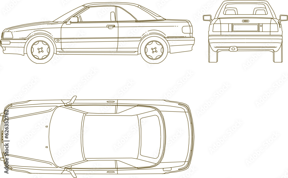 Vector sketch illustration of racing sports car design for speed race ...