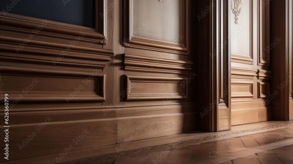 home interior design detail ideas wooden wall moudling and skirt ...