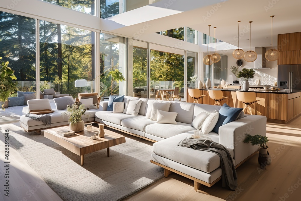 Trending Beautiful living room interior in new luxury home with open ...