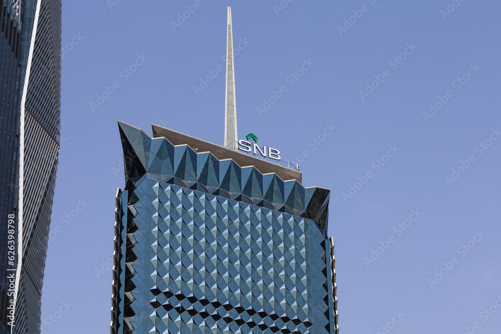 Riyadh , Saudi Arabia - Mar 11 2023: Saudi National Bank - SNB AlAhli ...