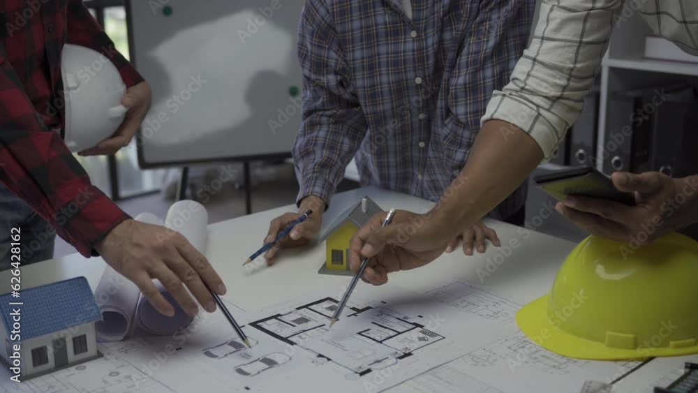 Engineers meetings to brainstorm house designs, intimate work and ...