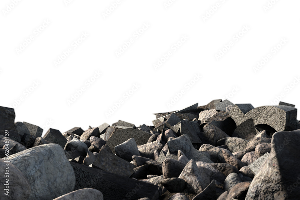 Digital png illustration of rocks with copy space on transparent ...