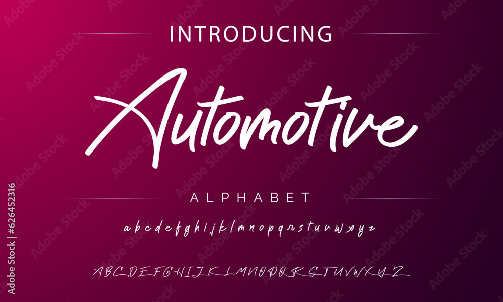 Automotive Signature Font Calligraphy Logotype Script Font Type Font ...